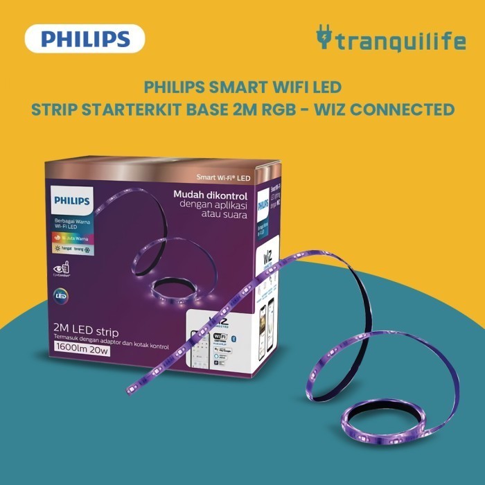 Jual Philips Lampu Strip Starterkit Smart Wifi Led 2M Rgb - Wiz Connected | Shopee Indonesia
