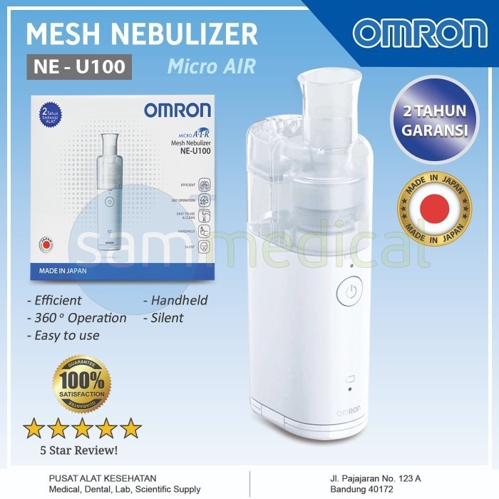 Jual Omron Nebulizer Ne-U100 Microair Portable Silent Mesh Nebuliser ...
