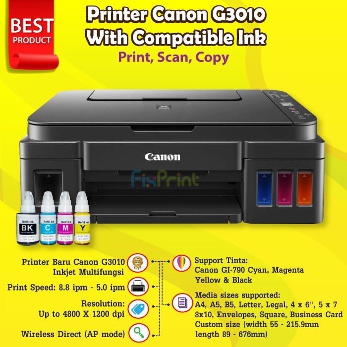 Jual Printer Canon G3010 G 3010 Print Scan Copy Wifi Ink Tank Tinta ...