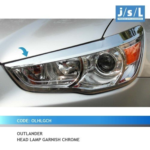Jual Garnis Depan Mitsubishi Outlander JSL Head Lamp Garnish Chrome ...