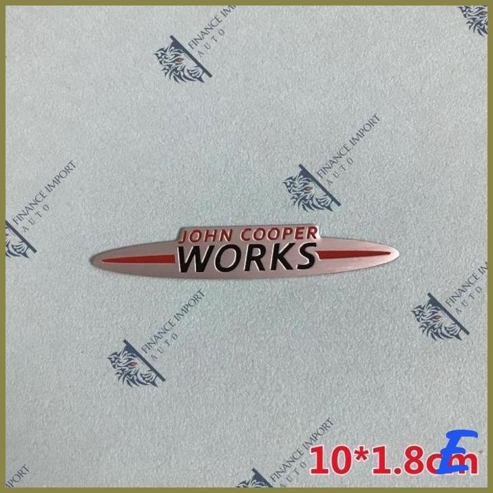Jual EMBLEM 3D ALUMUNIUM MINI COOPER JOHN COOPER WORKS STICKER PLAT ...