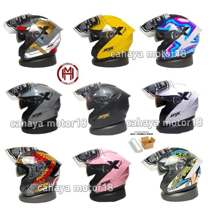 Jual HELM JPX NOVA X SOLID V2 HALF FACE|DOUBLE VISOR model njs kairoz ...