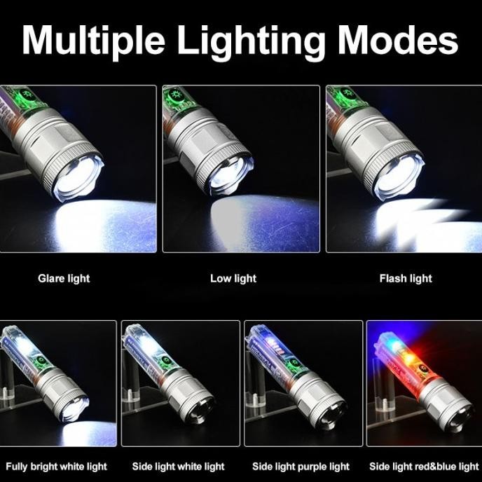 Jual SENTER LED LASER X36 COBA F365 SUPER TERANG SOLAR TYPE-C RECHARGEABLE 1603T | Shopee Indonesia