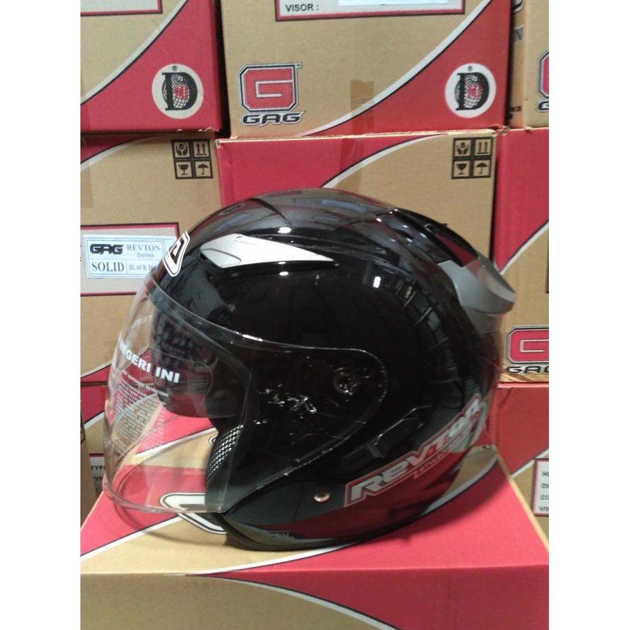 Jual Helm GAG REVTON SOLID ( 2 VISOR ) | Shopee Indonesia