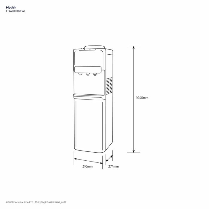 Jual Water Dispenser Gallon Bawah Electrolux Eqaxf01Bxwi ( Putih ...