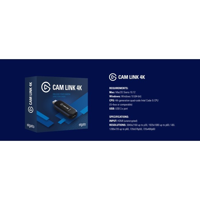 Jual Elgato Cam Link 4K / Camlink 4K Hdmi Capture Record Camera ...