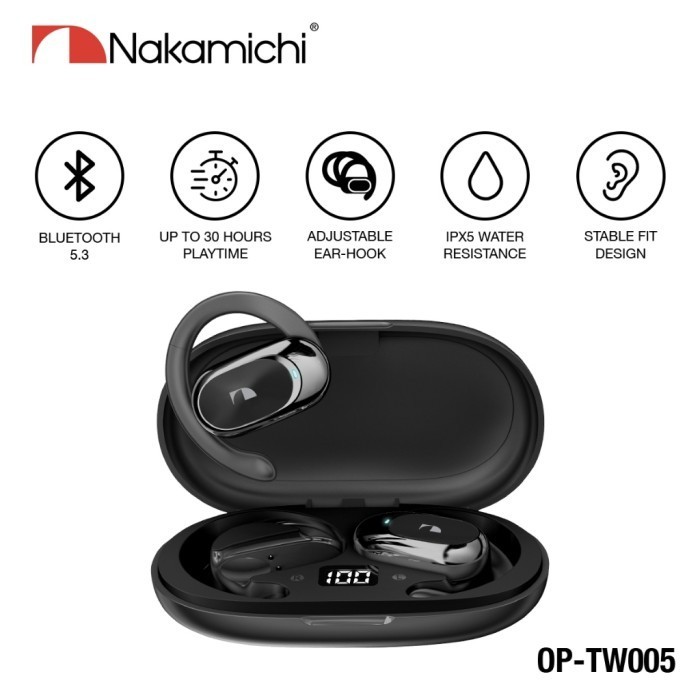 Jual Nakamichi Op Tw005 Open Ear Tws Hook True Wireless Bluetooth ...