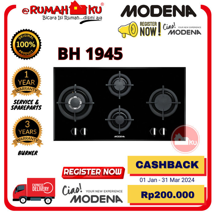 Jual Kompor Gas Modena Built-In Bh 1945 | Shopee Indonesia