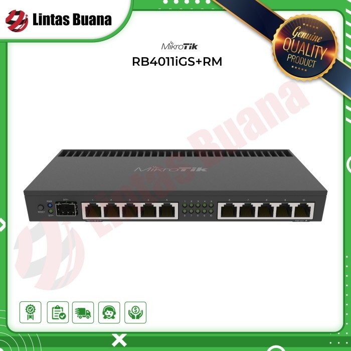 Jual New!!! Mikrotik Router indoor RB4011iGS+RM / RB4011 / mikrotik ...