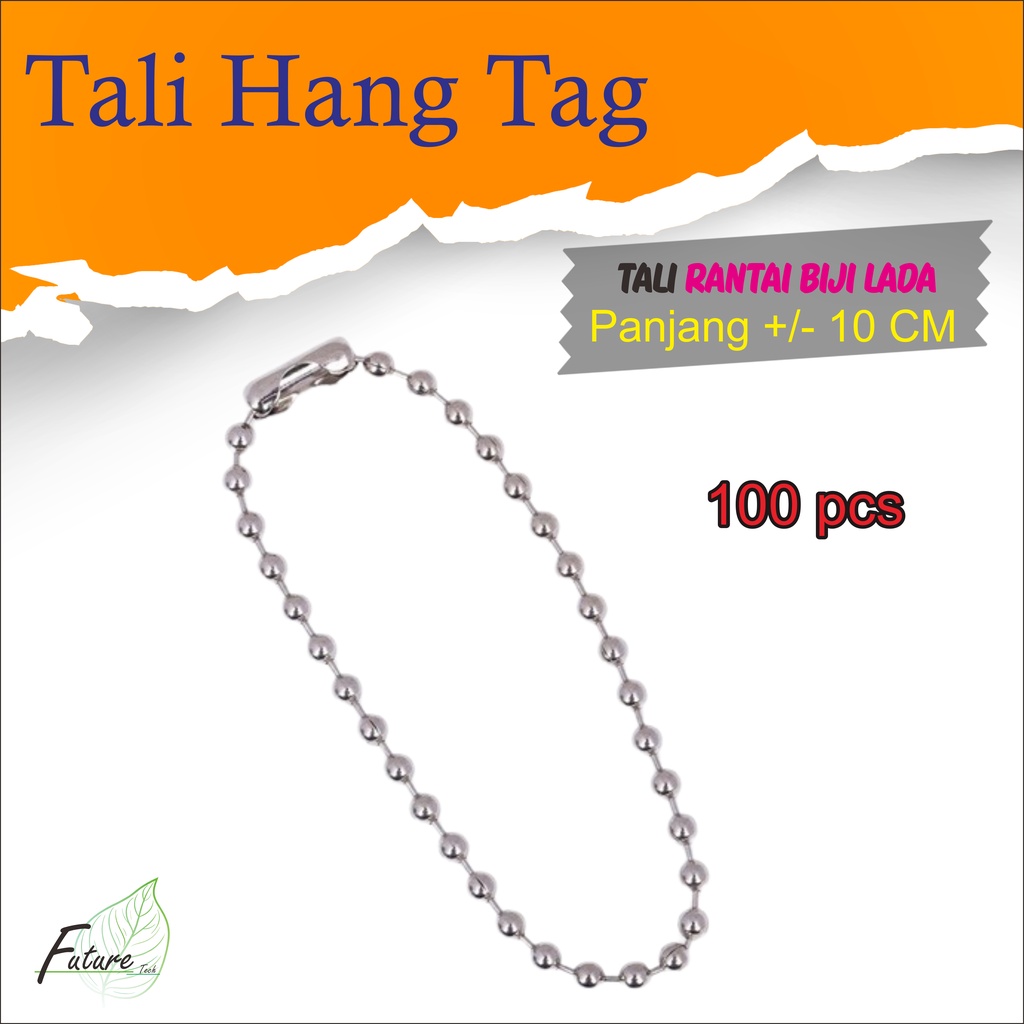 Jual Hang Tag Tali Rantai Biji Lada / Tali Rantai Hang Tag isi 100 pcs ...