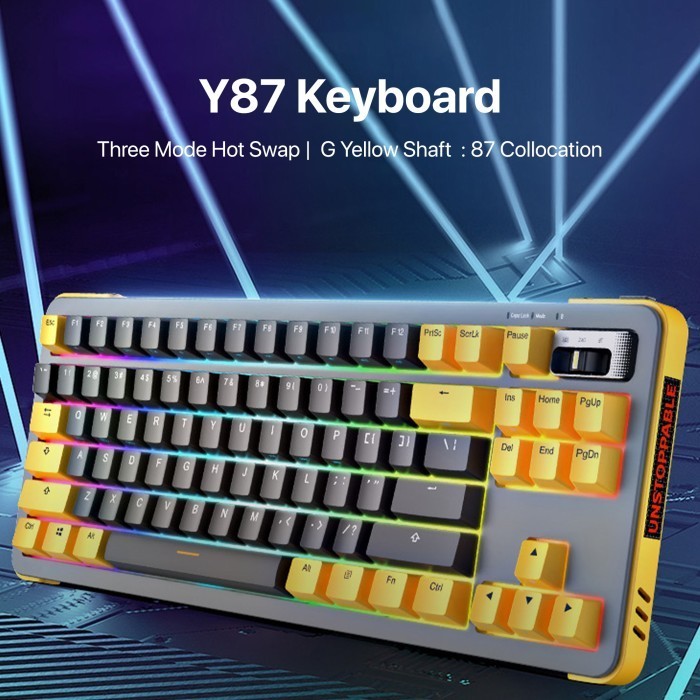 Jual Kiip Wireless Y87 Gateron Switch Mechanical Gaming Keyboard Rgb ...