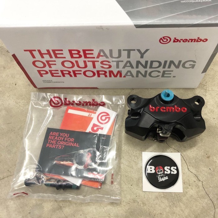 Jual Kaliper Brembo 2 Piston Cnc Black Oxidized Original Universal Vespa | Shopee Indonesia