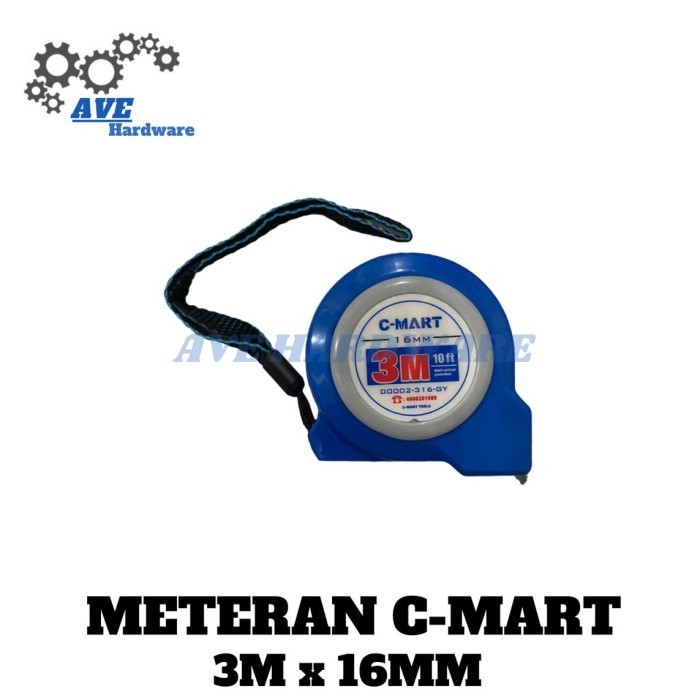 Jual C-Mart Meter 3 Meter Measuring Taper 3M Alat Ukur Tukang Roll ...