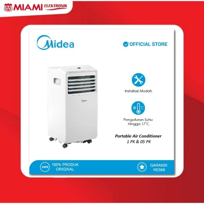 Jual Ac Portable Midea 1/2Pk / Ac Dorong Midea Mpha-05Crn7 Ac Midea ...