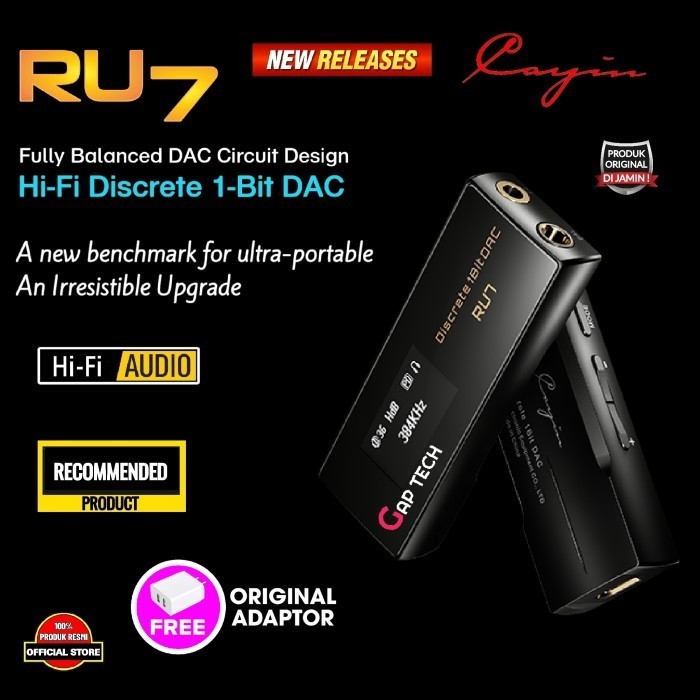 Jual Cayin Ru7 / Ru 7 Portable Hi-Fi Discrete 1-Bit Usb Dongle Dac Amp ...