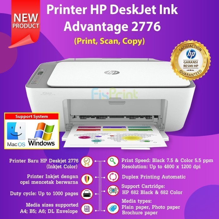 Jual Printer Hp Deskjet Ink Advantage 2676 Print Scan Copy Wifi ...
