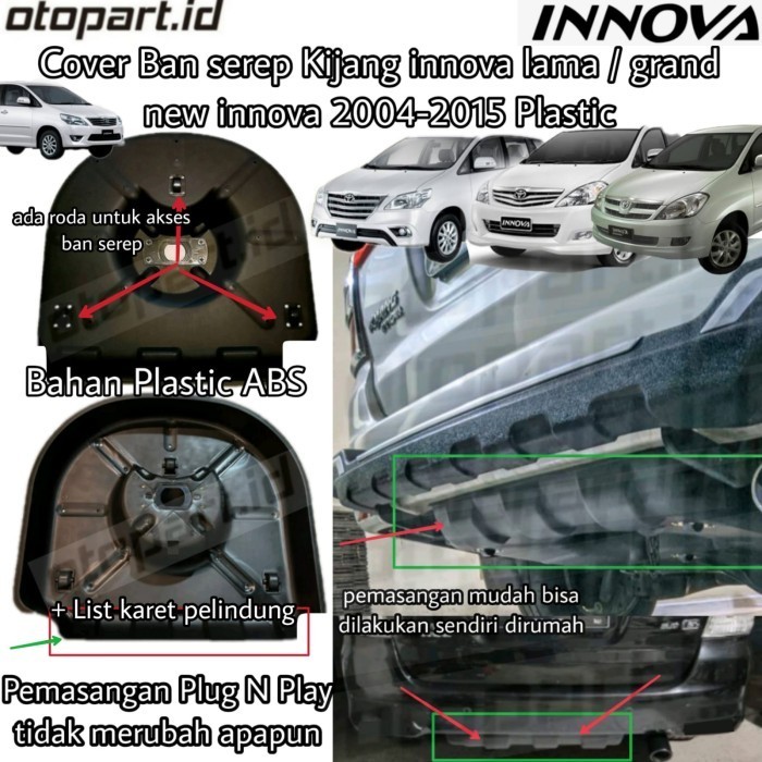Jual cover ban serep kijang innova lama / grand 2004-2015 model oem ...