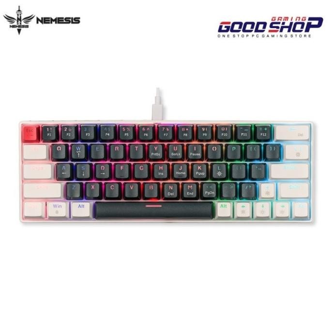 Jual Keyboard Mechanical 63 Keys Removable HELENS MKN-06 NYK Nemesis ...
