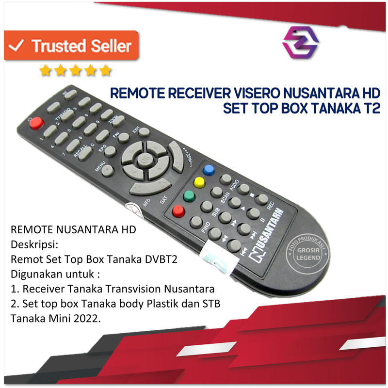 Jual REMOTE RECEIVER VISERO NUSANTARA HD SET TOP BOX TANAKA T2 | Shopee ...