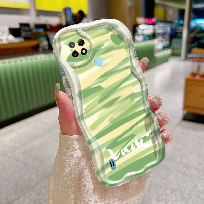 Jual Casing Hp Realme C21 Case lembut pola hijau segar Casing HP indah ...
