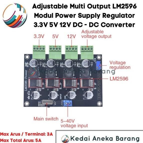 Jual Module Modul Multi Voltage Output Splitter Pengatur Tegangan ...