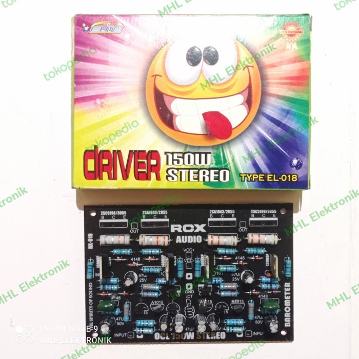 Jual (MHL) Kit Driver 150W OCL Power Amplifier Stereo Elite EL-018 ...