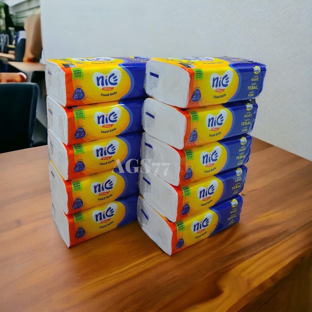 Jual (Paket 10 pcs) New Nice Living Facial Tissue 2ply 360 Helai 10 ...
