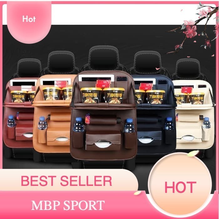 Jual Premium Leather Seat Organizer dengan Meja Lipat MBP | Shopee ...