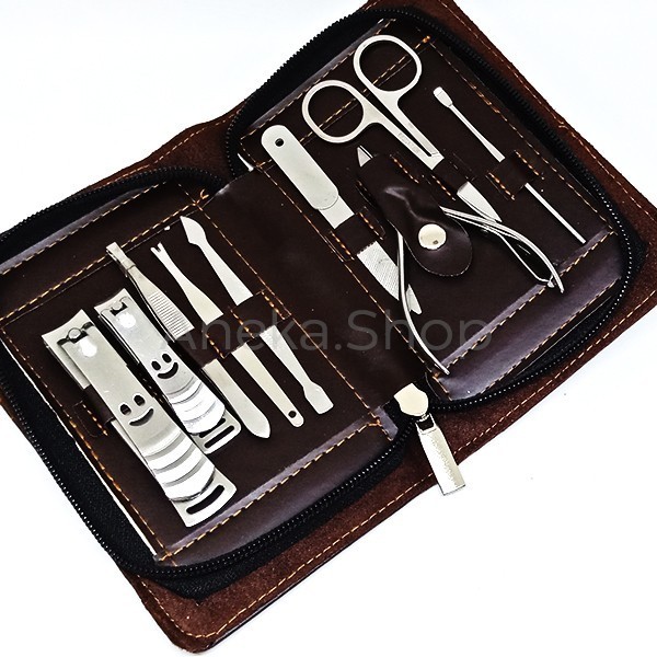 Jual Alat Manicure Pedicure Set 9 In 1 With Leather Case | Shopee Indonesia