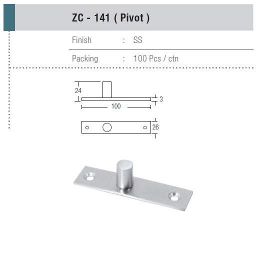 Jual Patch Fitting Pintu Kaca Frameless ST GUCHI ZC - 141 Pivot SS ...