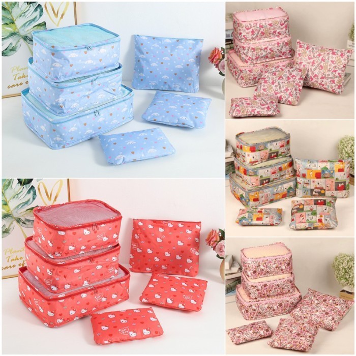 Jual kawaii sanrio snoopy disney travel packing bag luggage organizer ...