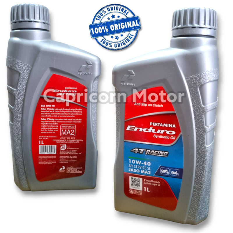 Jual PERTAMINA ENDURO RACING FULL SYNTHETIC 4T SAE 10W 40 API SL JASO MA2 Oli Mesin Motor Bebek ...