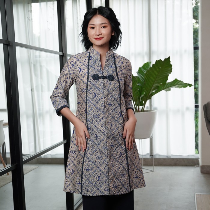 Jual Nona Rara - Eyes Indigo Rmb D0330 - Baju Batik Modern | Shopee ...