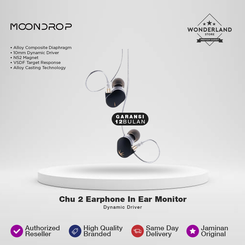 Jual Moondrop Chu 2 / Chu II / Chu2 In Ear Monitor Jack 3.5mm Dynamic ...
