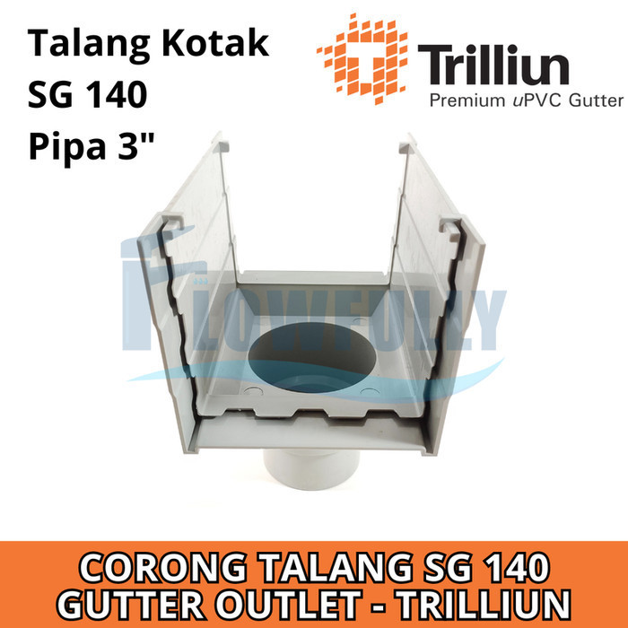 Jual CORONG TALANG PVC KOTAK SG 140 TRILLIUN GUTTER OUTLET | Shopee ...