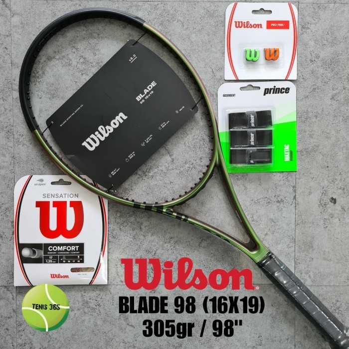Jual Raket Tenis Wilson Blade 98 16x19 V8 - Free String + Grip ...