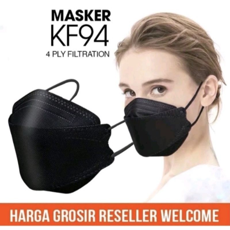Jual Masker KF94 3 ply mask medis masker wajah polos muka 1 pack isi 10 | Shopee Indonesia