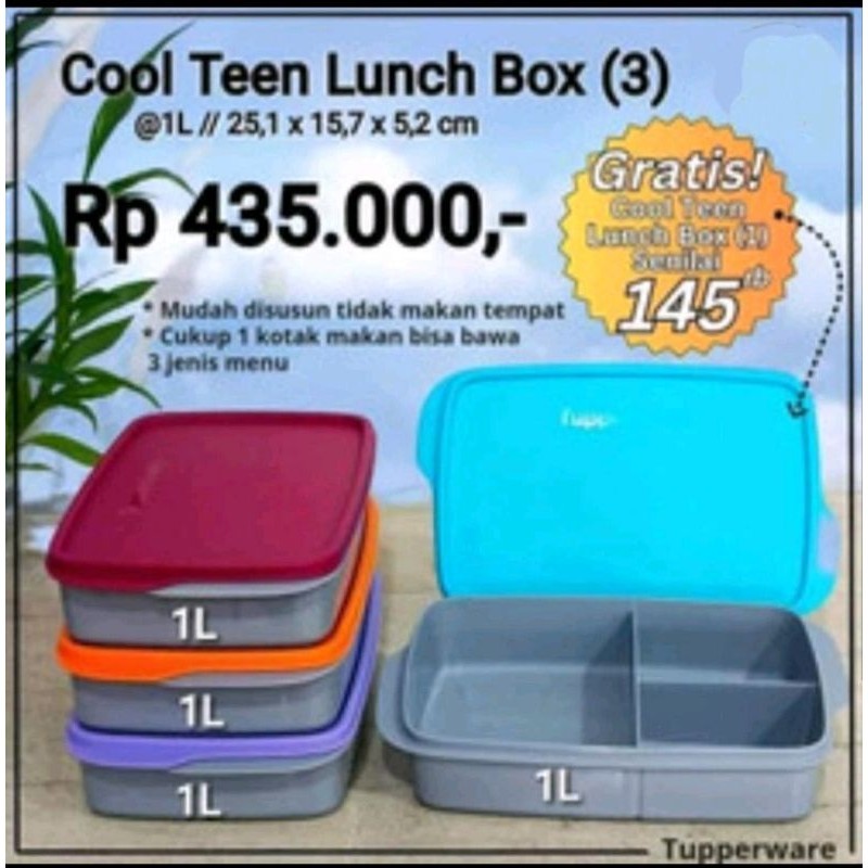 Jual Tempat makan Cool Teen Lunch Tupperware ( FREE Bubble Warp ...