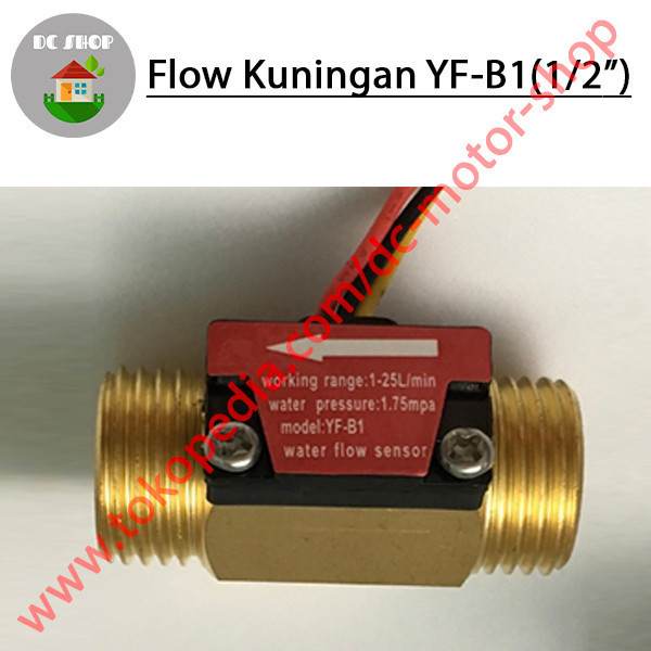 Jual Water Flow Sensor Kuningan 1/2" / Flow Sensor 1-30L/m | Shopee ...