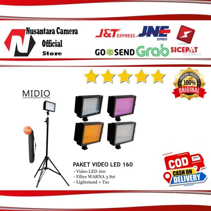 Jual Paket LED 160 Taff Video Lighting - Lampu Studio Foto Plus ...