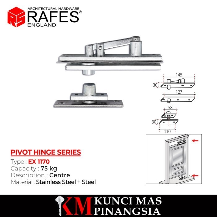 Jual Engsel Pivot / Pivot Hinge / 1170 / Rafes Original | Shopee Indonesia