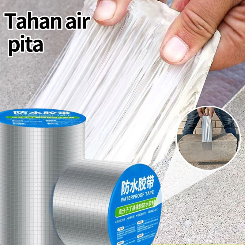 Jual LAKBAN ANTI BOCOR ALUMINIUM ALUMUNIUM FOIL TAPE ANTI BOCOR BUTIL TAHAN WATERPROOF TAHAN ...