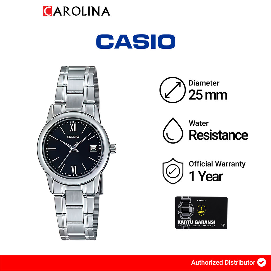 Jual Jam Tangan CASIO LTP-V002D-1B3 Wanita | Shopee Indonesia