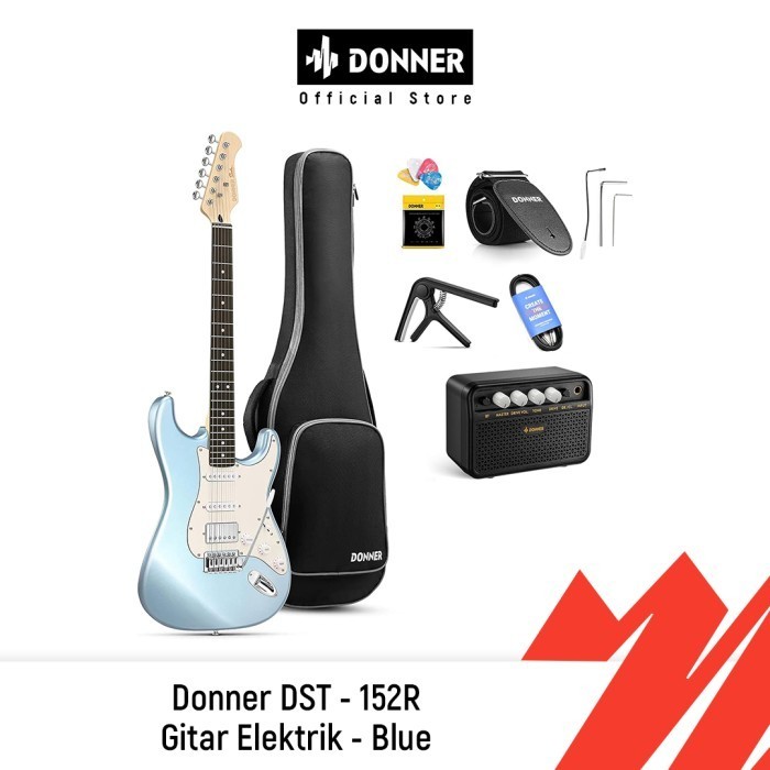 Jual Donner DST - 152R Gitar Elektrik - Blue | Shopee Indonesia