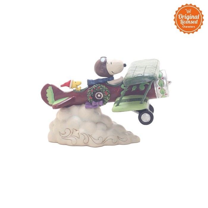 Jual Peanuts Snoopy Flying Ace Plane with Christmas delivery | Shopee ...