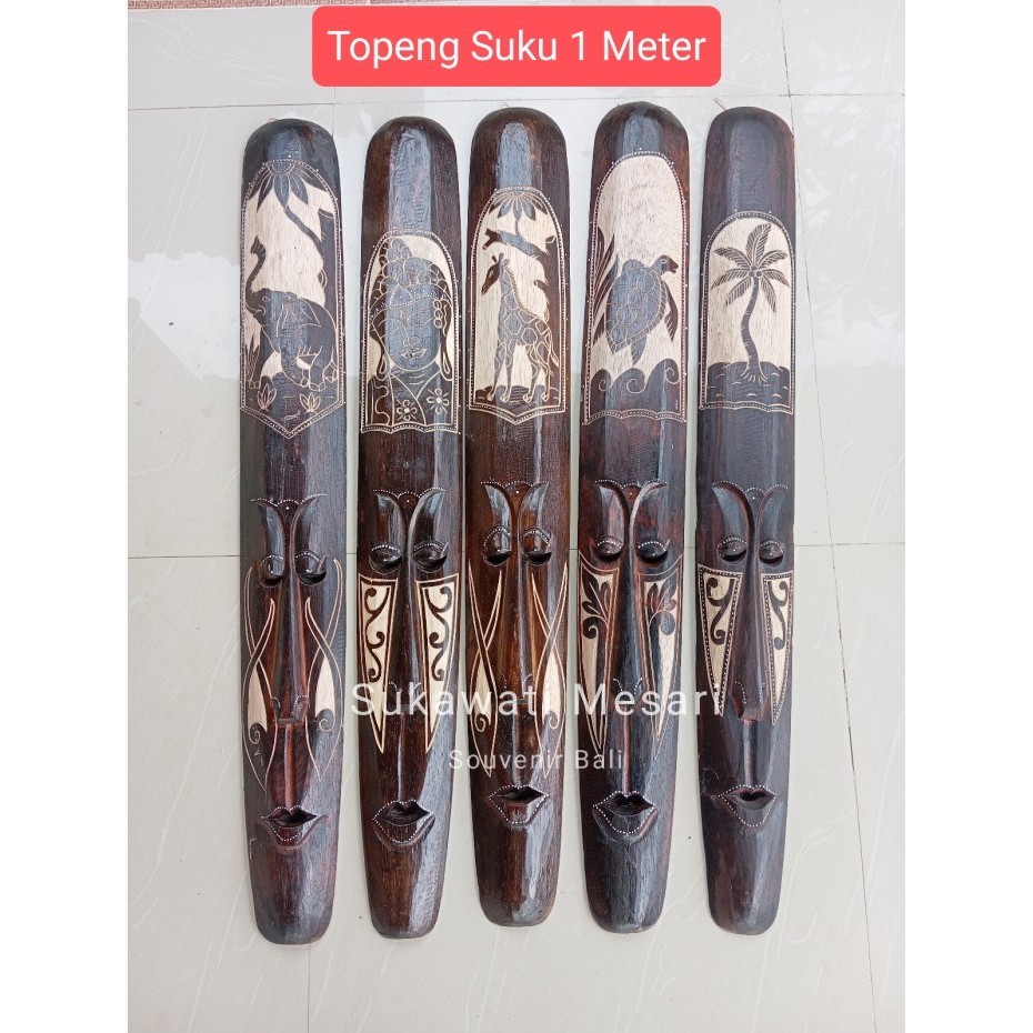 Jual Sidney Koleksi Dekorasi Etnik Topeng Suku Asmat 1 Meter Ukir Motif ...