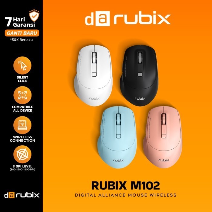 Jual Alliance Rubix M102 Silent Click Wireless Mouse | Shopee Indonesia