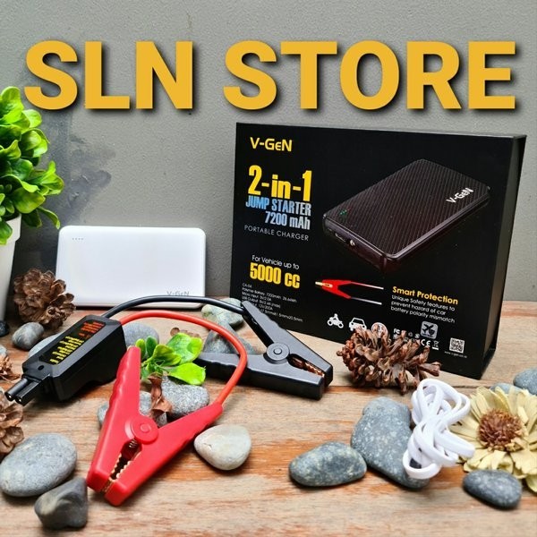 Jual Power Bank Jump Starter V-Gen 7200Mah V-Gen Jumper Aki Mobil Vgen ...