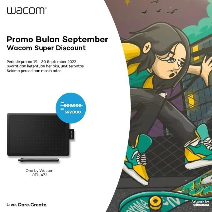 Jual One by Wacom CTL472 Digital Pen Tablet CTL-472 Small | Shopee ...