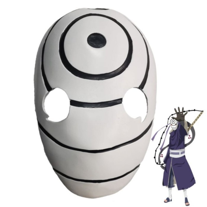 Jual Morn Topeng Obito Putih Costeme Api Putih Corak Obito Mata Satu ...